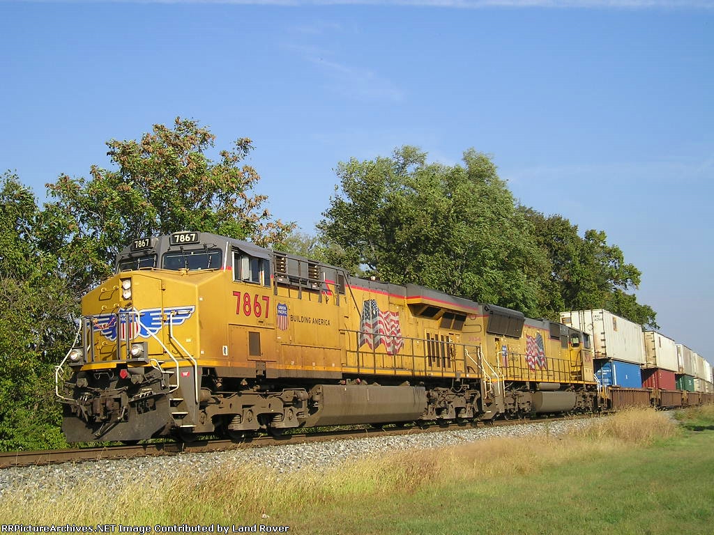 UP 7867 On NS 295 Eastbound